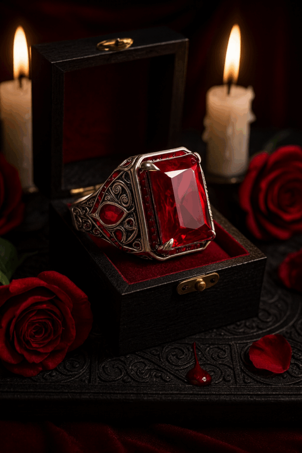🩸 The Count Dracula Vampire Ring – Blood Ruby Talisman – Andreas Bathory
