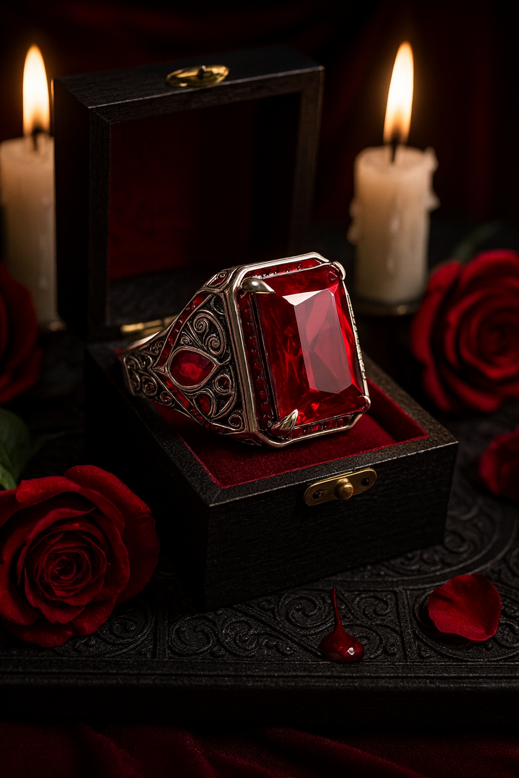 🩸 The Count Dracula Vampire Ring – Blood Ruby Talisman – Andreas Bathory
